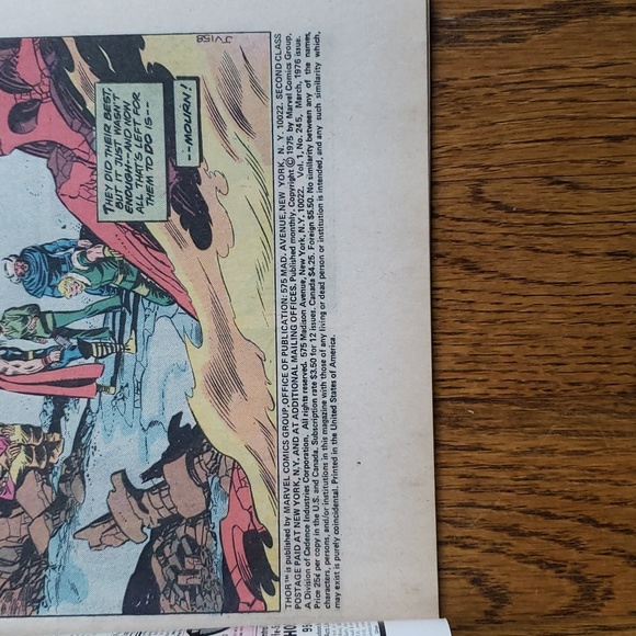 Marvel | Other | Vintage 7s The Mighty Thor Vol No 245 Marvel Comics ...